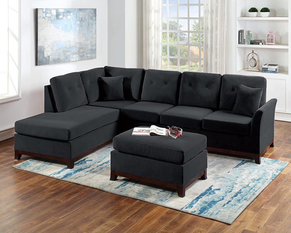 P8848 Sectional Sofa F8848 Poundex Sectional Sofas | Comfyco Furniture